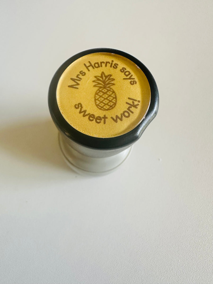 sweet work- personalised, scented pineapple – Mrs Palmer